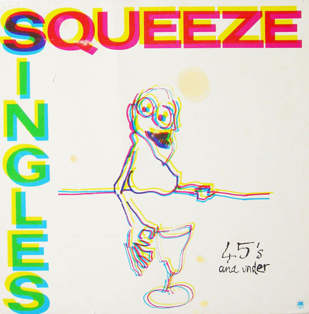Squeeze poster: Singles - 45's and Under vintage album flat